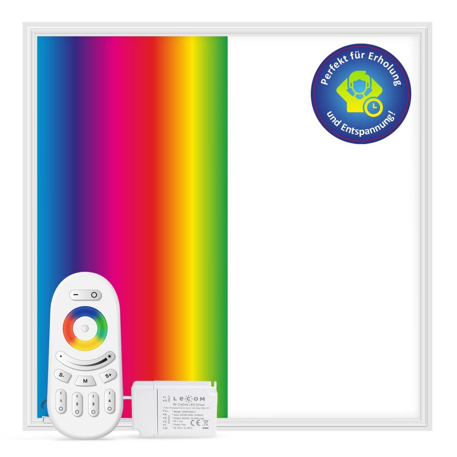 LED Panel 62x62 RGB+W 4000K dimmbar flimmerfrei LECOM